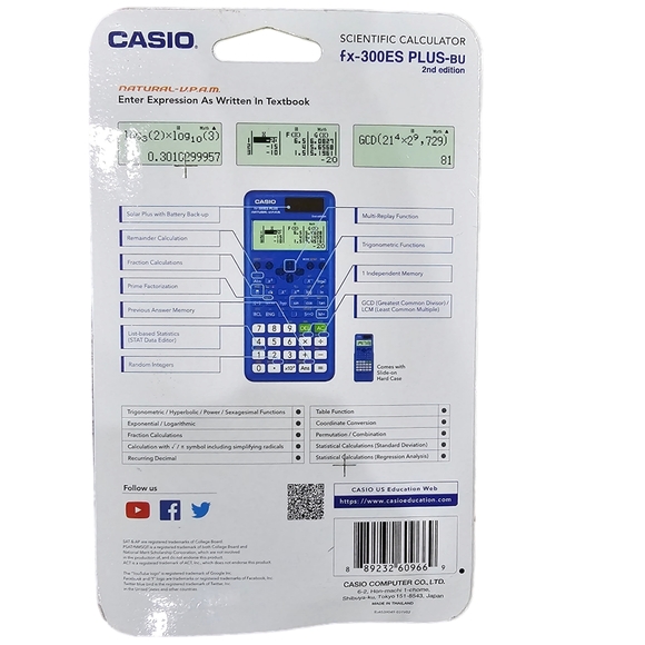 Casio | Other | New Casio Fx30 Es Plus Scientific Calculator Blue ...
